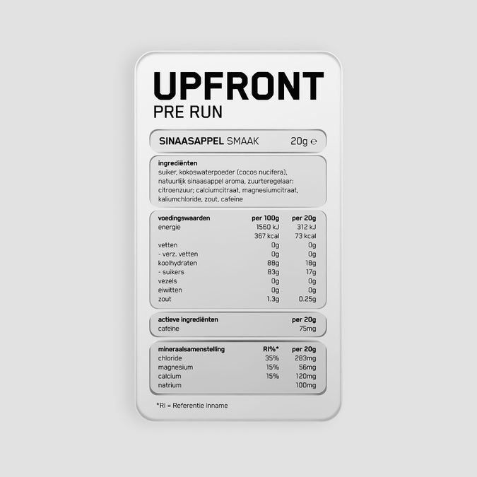 Pre Run – Upfront