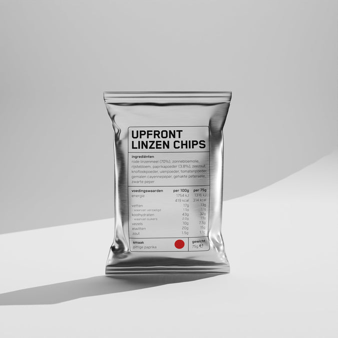 Eiwitrijke Linzen Chips met Zeezout - Upfront