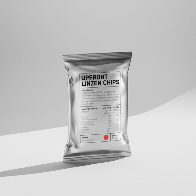 Eiwitrijke Linzen Chips met Zeezout - Upfront