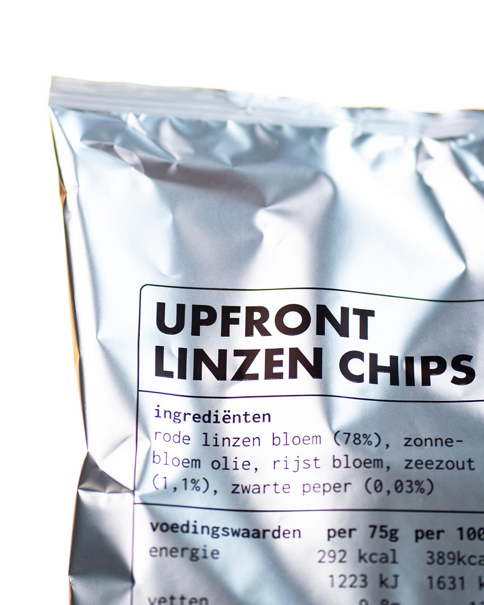 Eiwitrijke Linzen Chips met Zeezout - Upfront