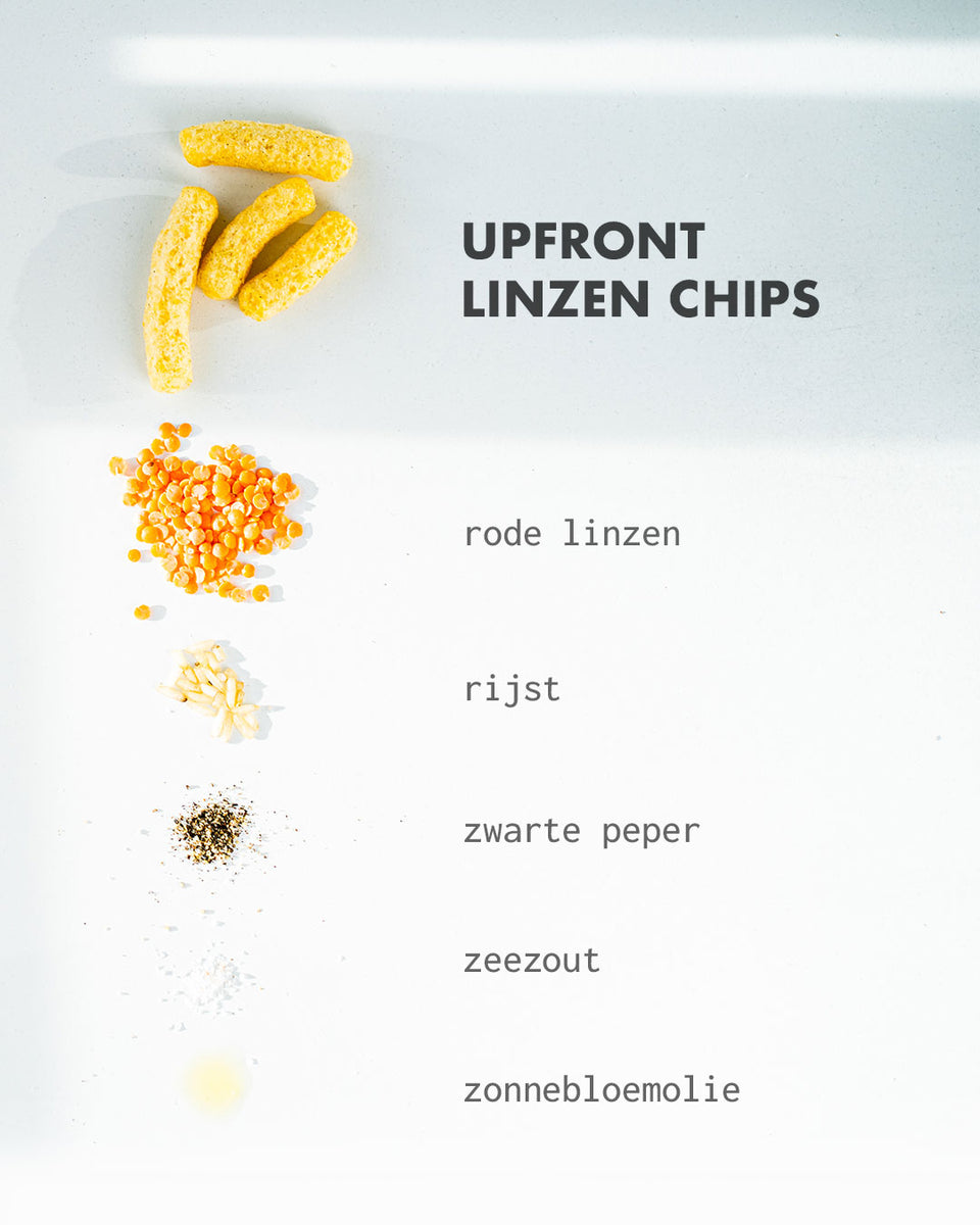 Eiwitrijke Linzen Chips met Zeezout - Upfront